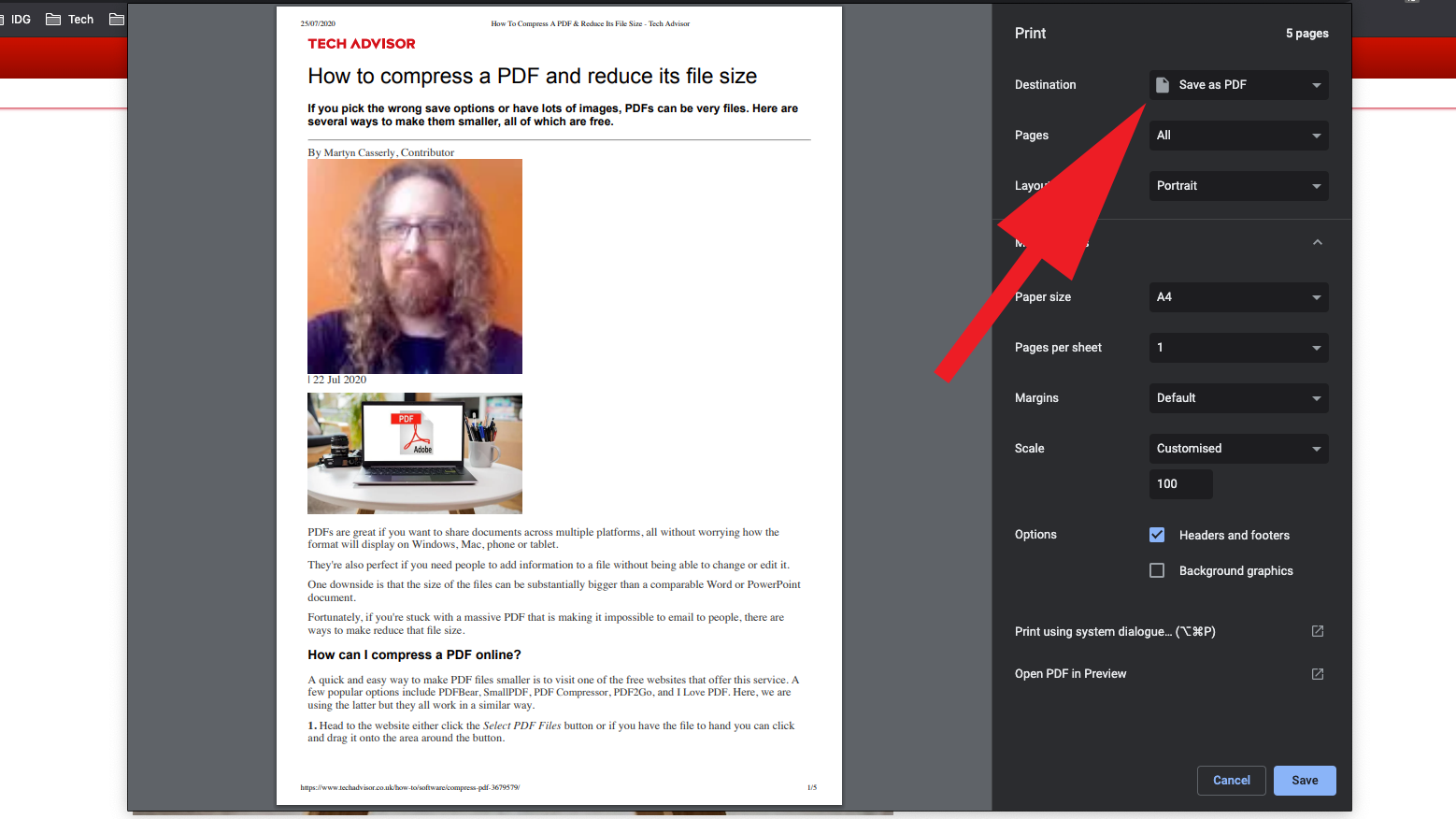 How To Save A Web Page As A PDF Tech Advisor