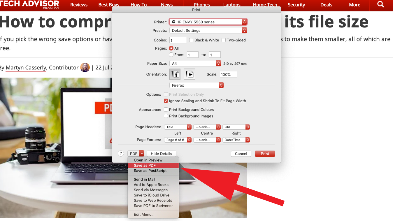 How To Save A Web Page As A PDF Tech Advisor