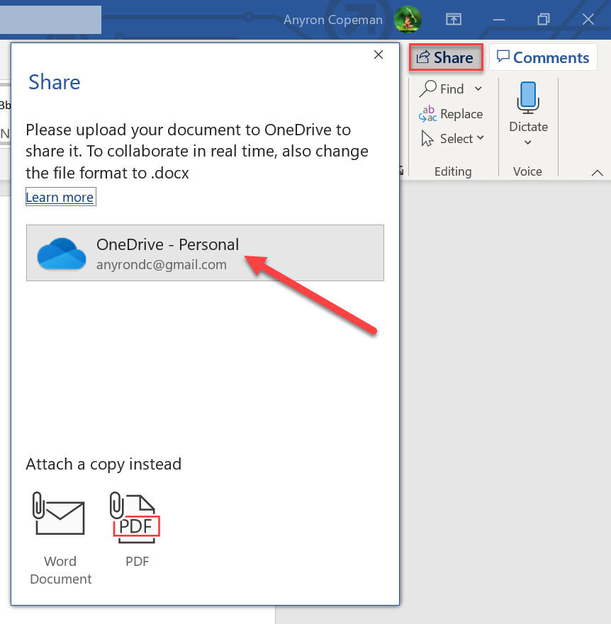 How To Share Documents In Microsoft Word Excel And PowerPoint Tech 